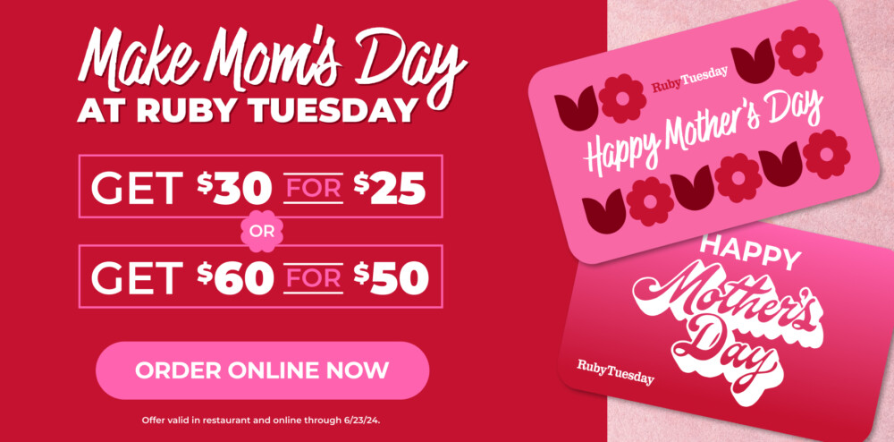 Ruby Tuesday - Burgers, Seafood, Ribs and Steaks - Order Now