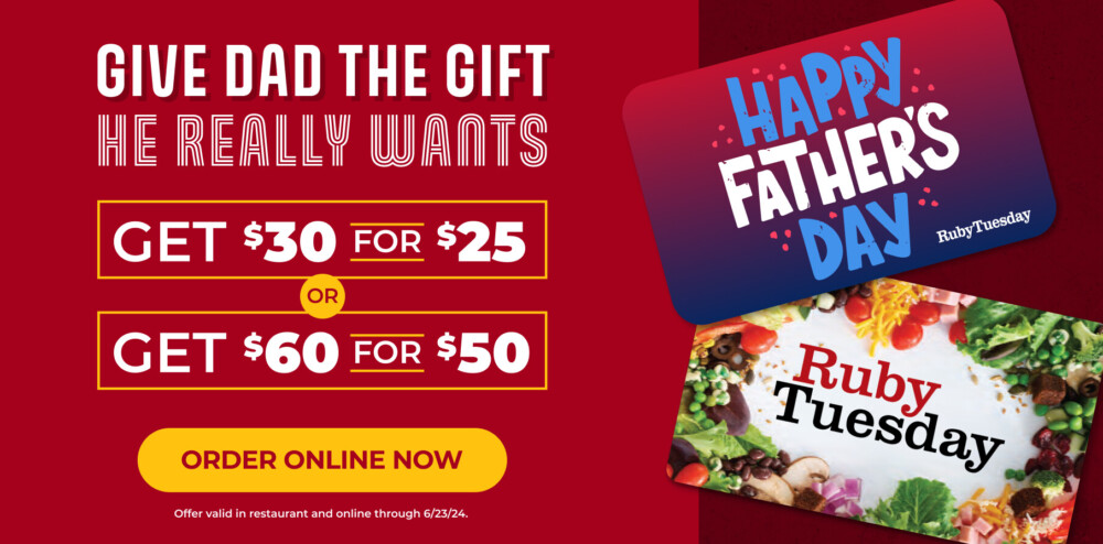 Ruby Tuesday - Burgers, Seafood, Ribs and Steaks - Order Now